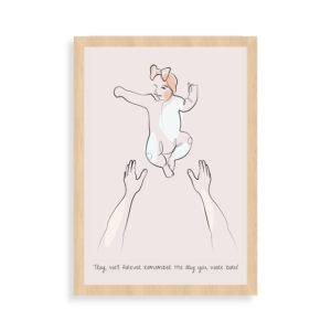 Parent Throwing Baby in Air Poster | Vinapa | Posters Art prints and Books