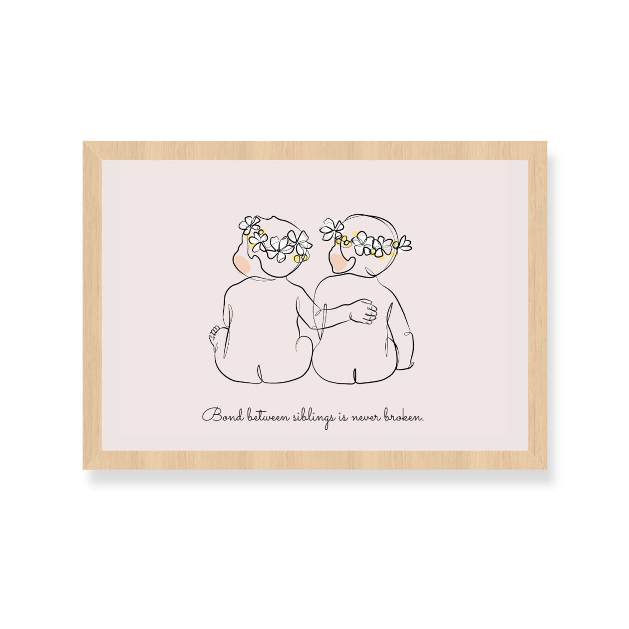 Twin Siblings Back Pose Together Personliased Framed Poster | Vinapa ...